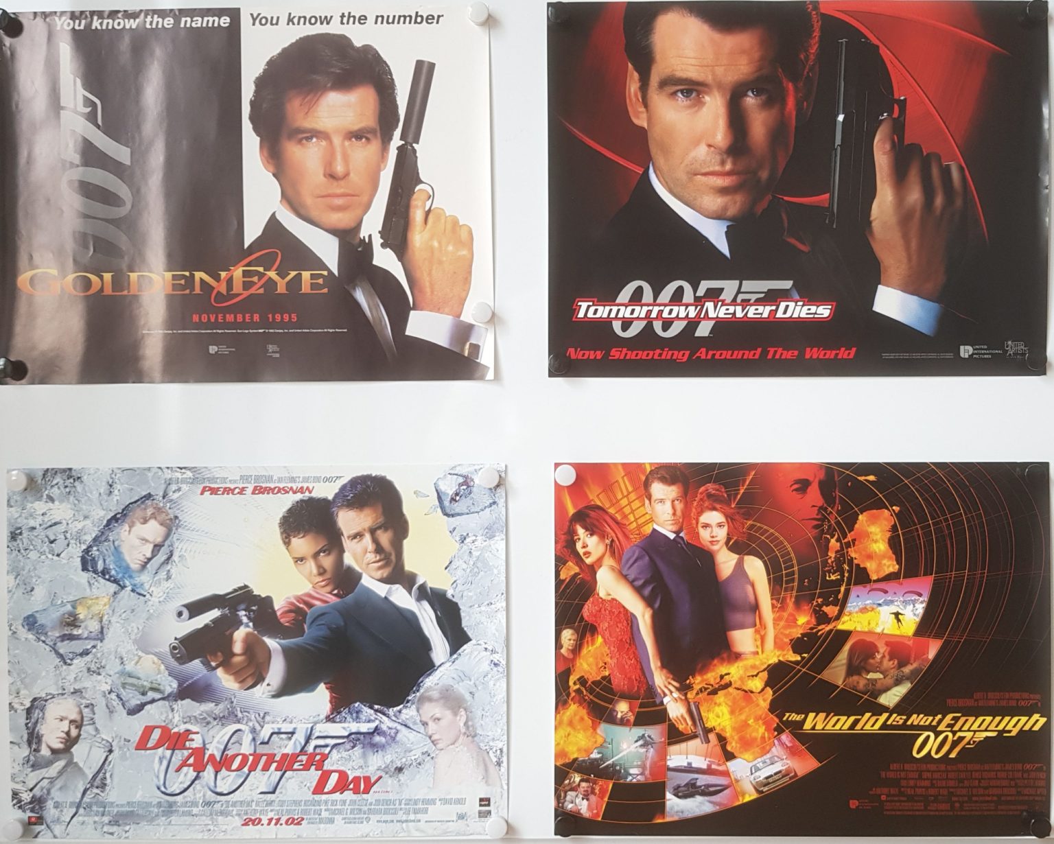 4 mini Quads for Pierce Brosnan's Bond films - Cinema Poster Gallery