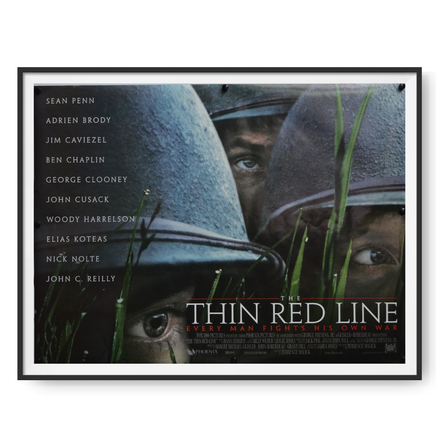 The Thin Red Line (1998) Original UK Quad Cinema Poster - Cinema Poster ...