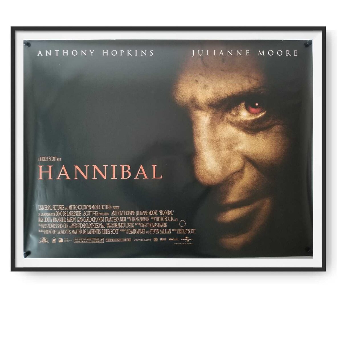 Hannibal (2001) Original UK Quad Poster - Cinema Poster Gallery