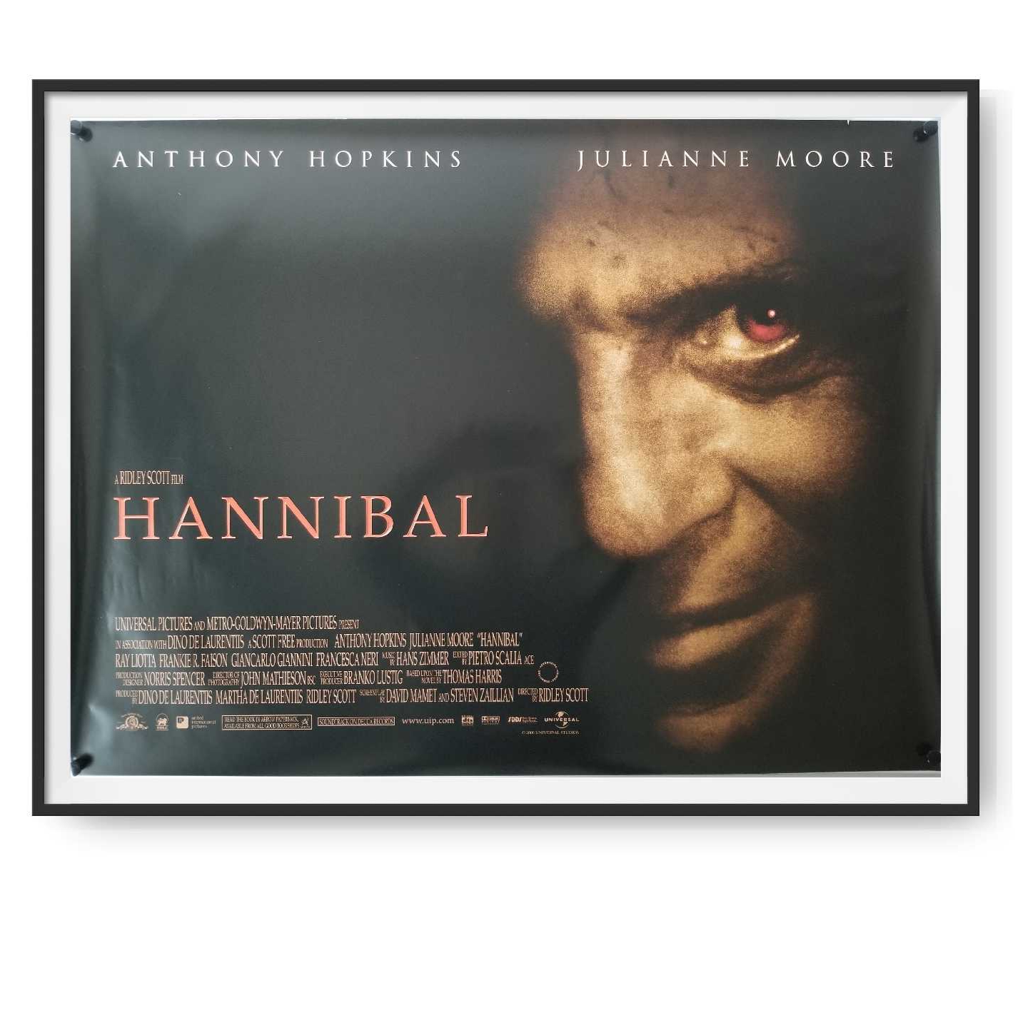 Hannibal (2001) Original UK Quad Poster - Cinema Poster Gallery