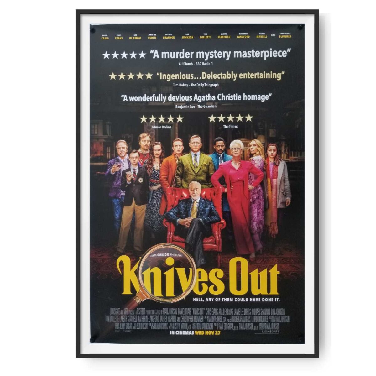 Knives Out (2019) UK Original One Sheet Poster - Cinema Poster Gallery
