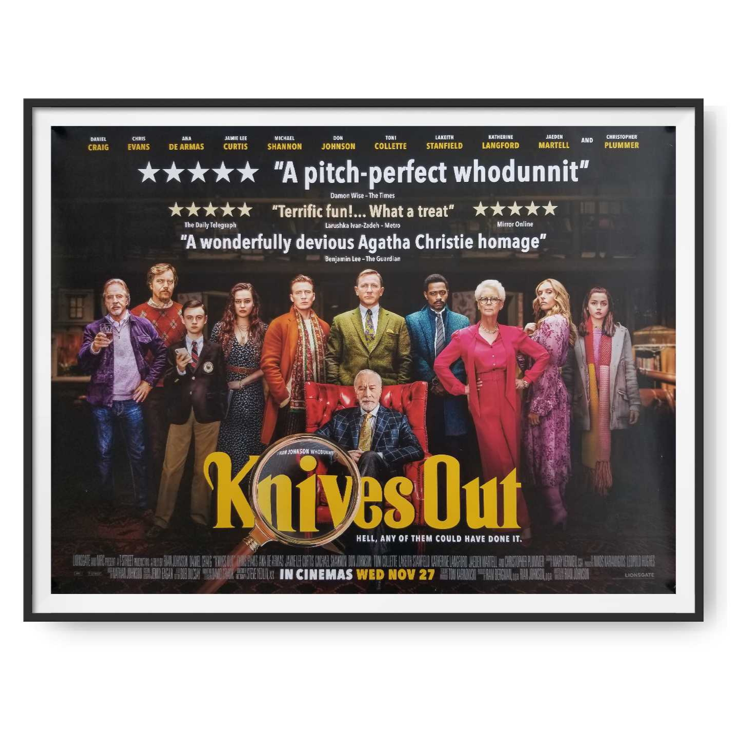 Knives Out (2019) Original UK Quad Poster - Cinema Poster Gallery