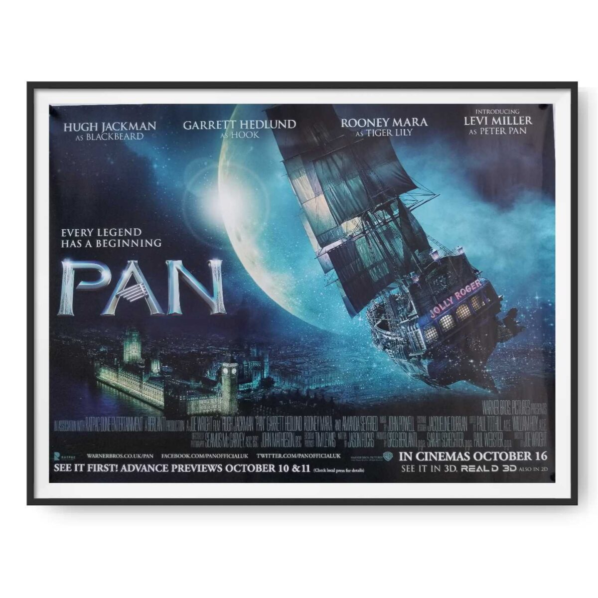 Pan (2015) Original UK Quad Poster - Cinema Poster Gallery