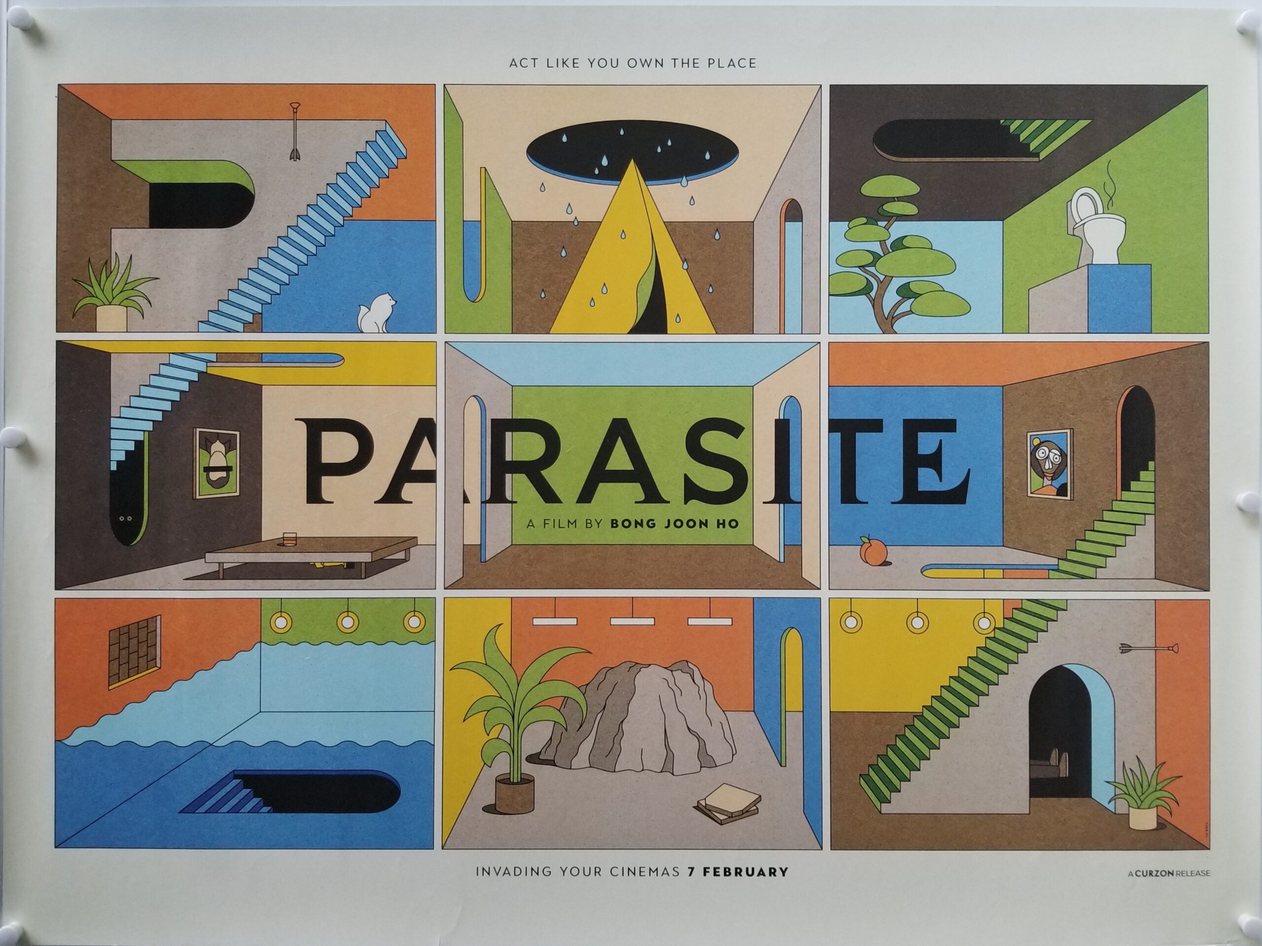 Parasite (2019) 3 x Original Advance UK Quad Posters - Cinema Poster ...