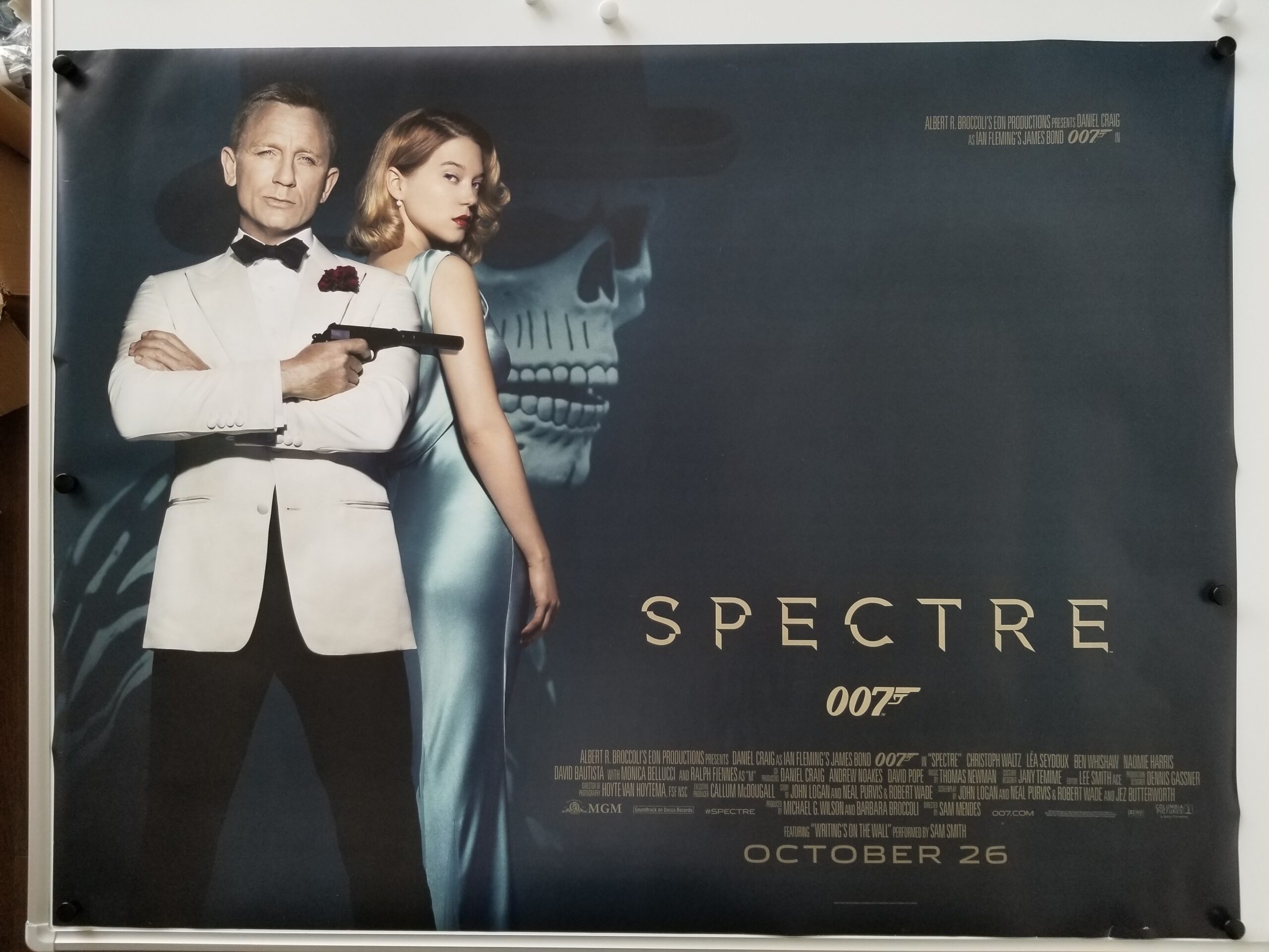 Spectre (2015) Original UK Quad Poster (sold) - Cinema Poster Gallery
