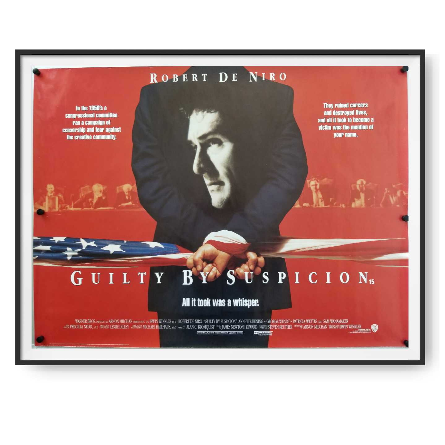Guilty By Suspicion (1991) Original UK Quad Poster - Cinema Poster Gallery