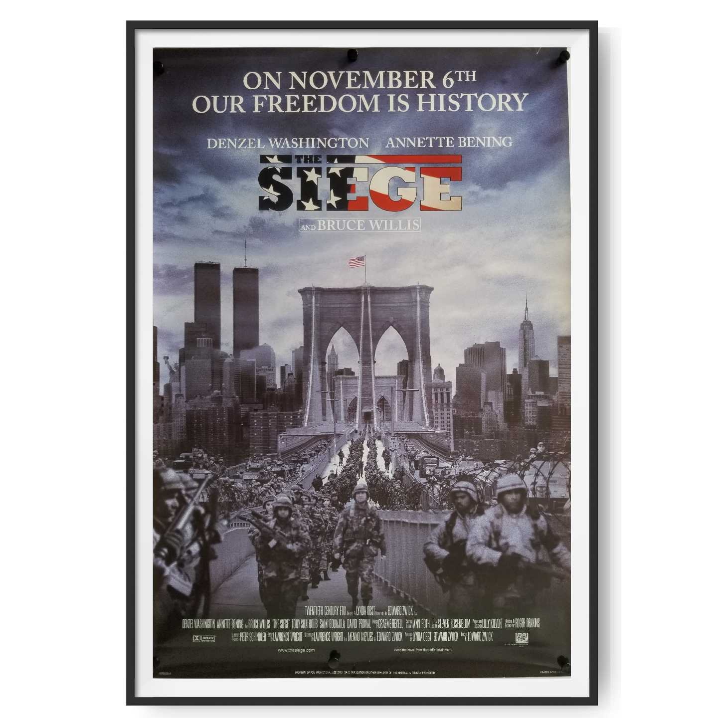 The Seige (1998) Original US One Sheet Poster - Cinema Poster Gallery