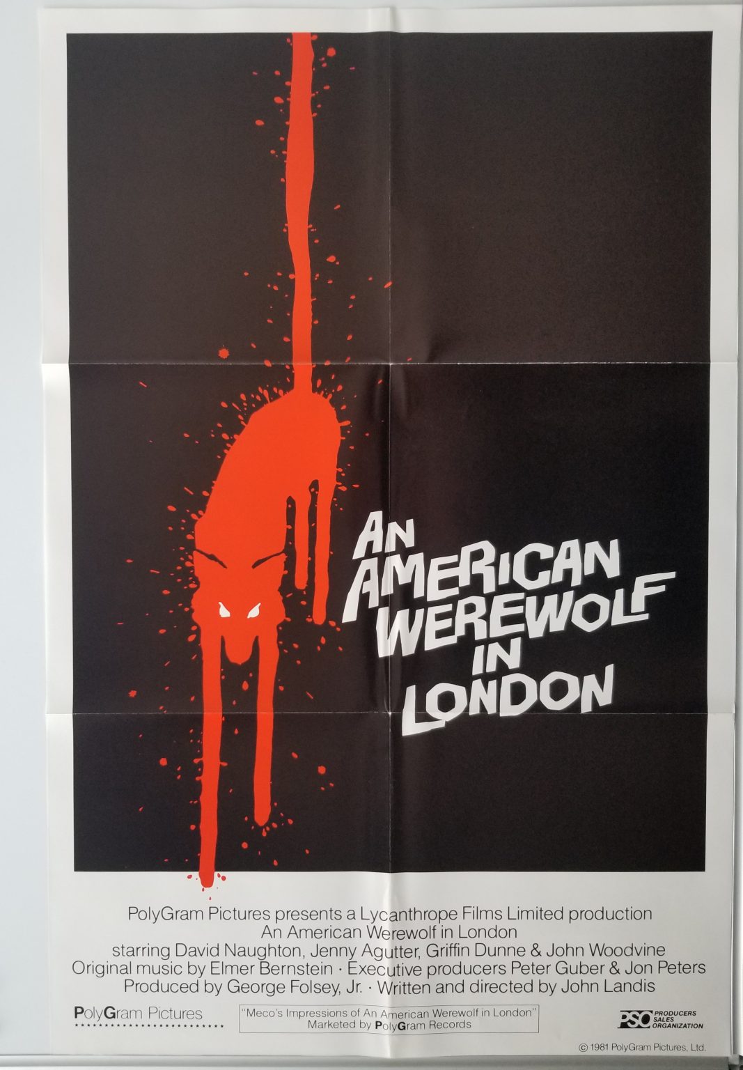 An American Werewolf in London (1981) International One Sheet Poster ...