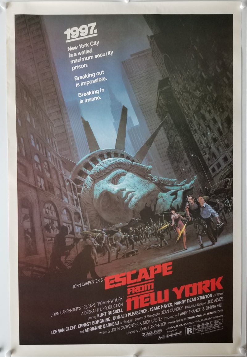 Escape from New York (1981) Original One Sheet Poster (sold) - Cinema ...