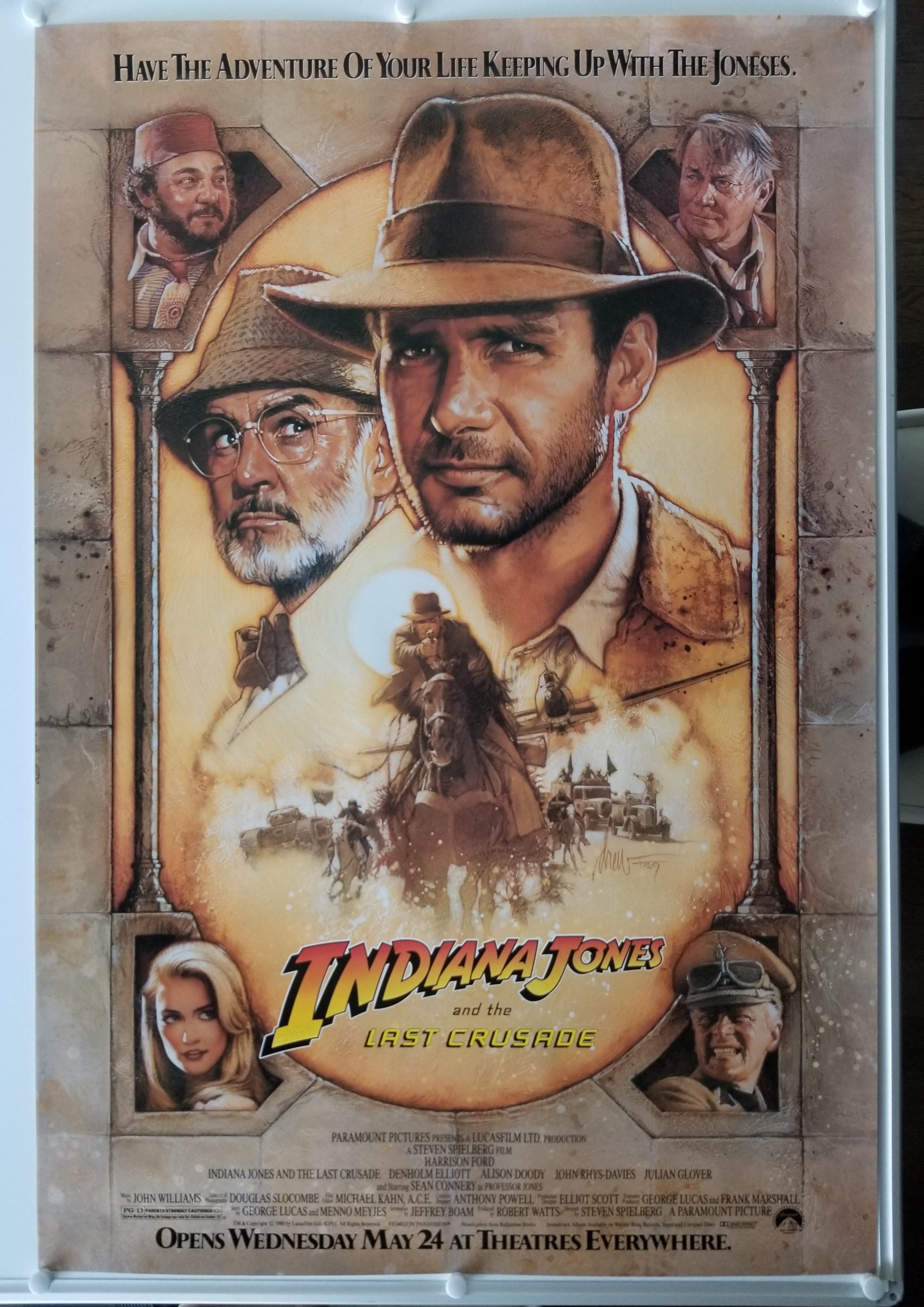 Indiana Jones and The Last Crusade (1989) Original US One Sheet Poster ...