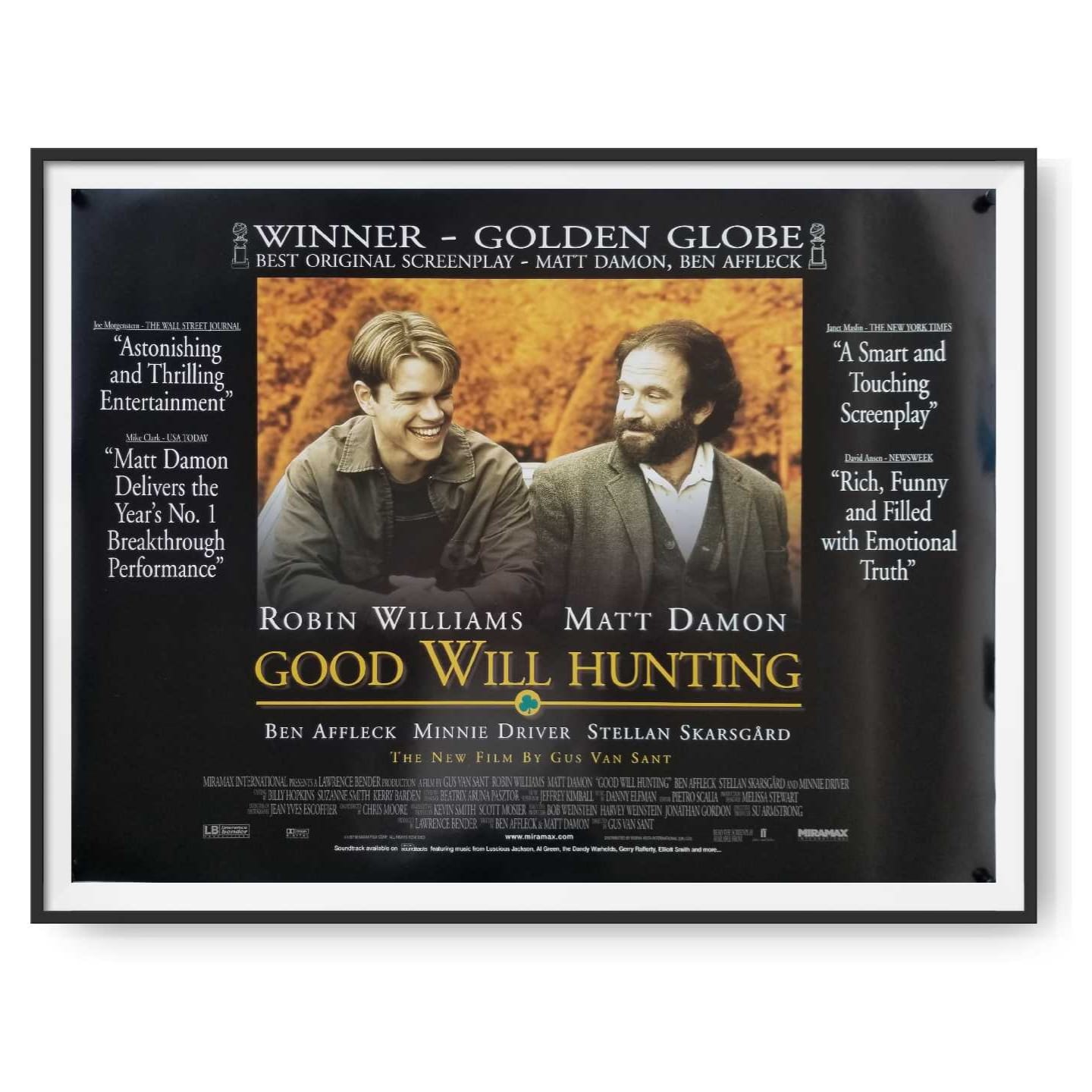 Good Will Hunting (1997) Original UK Quad Poster - Cinema Poster Gallery