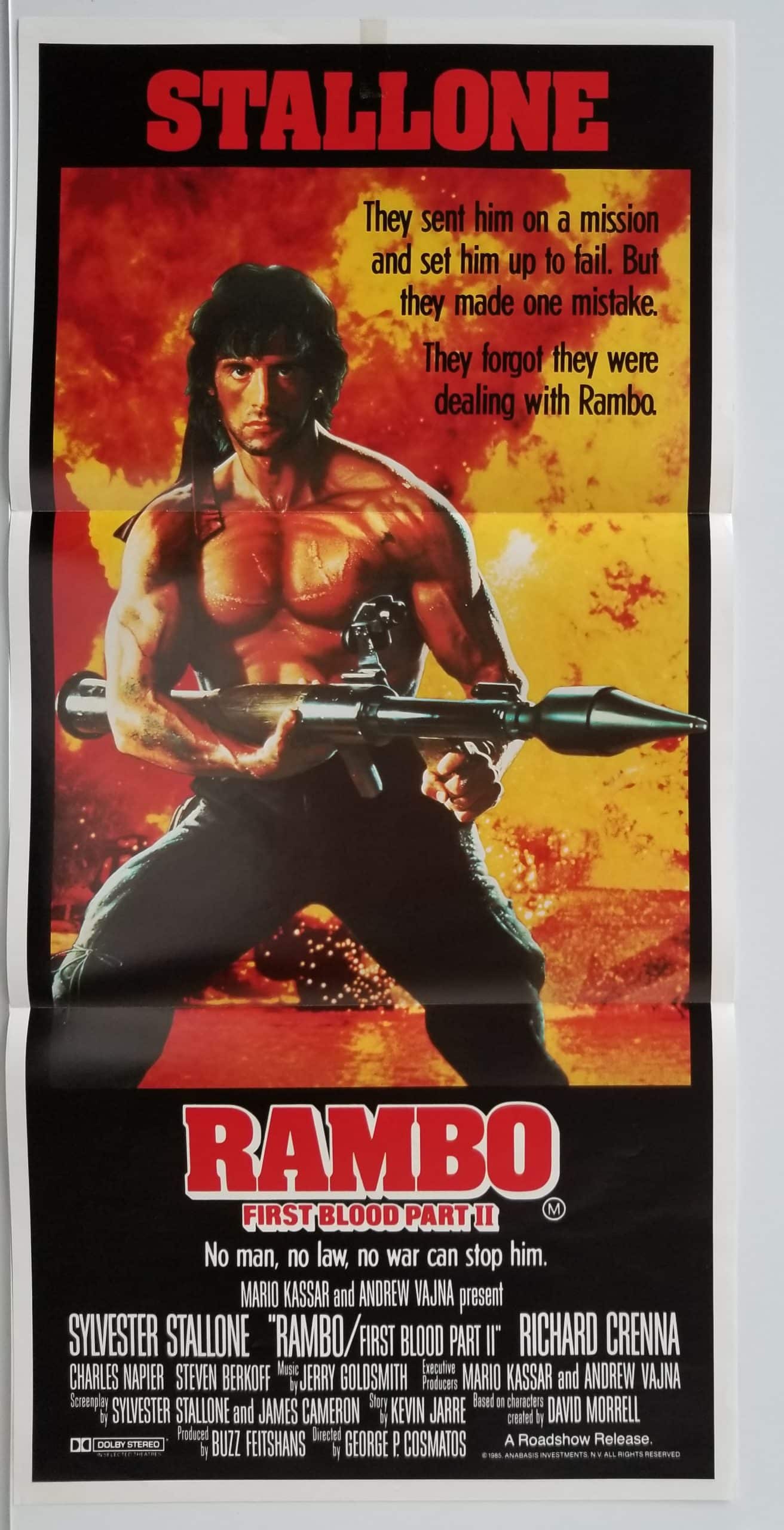 Rambo: First Blood Part II (1985) Australian Daybill Poster - Cinema ...