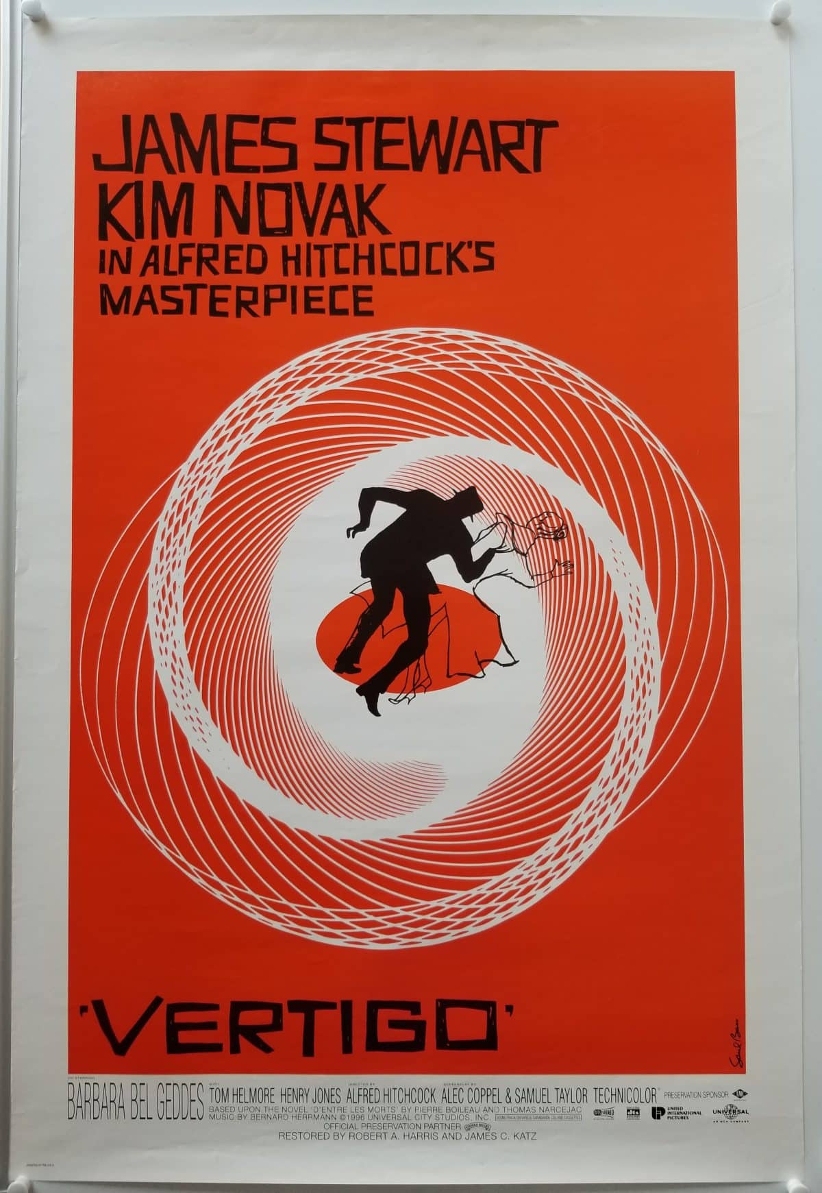 Vertigo (1958) Original US One Sheet Poster 96 RR - Cinema Poster Gallery