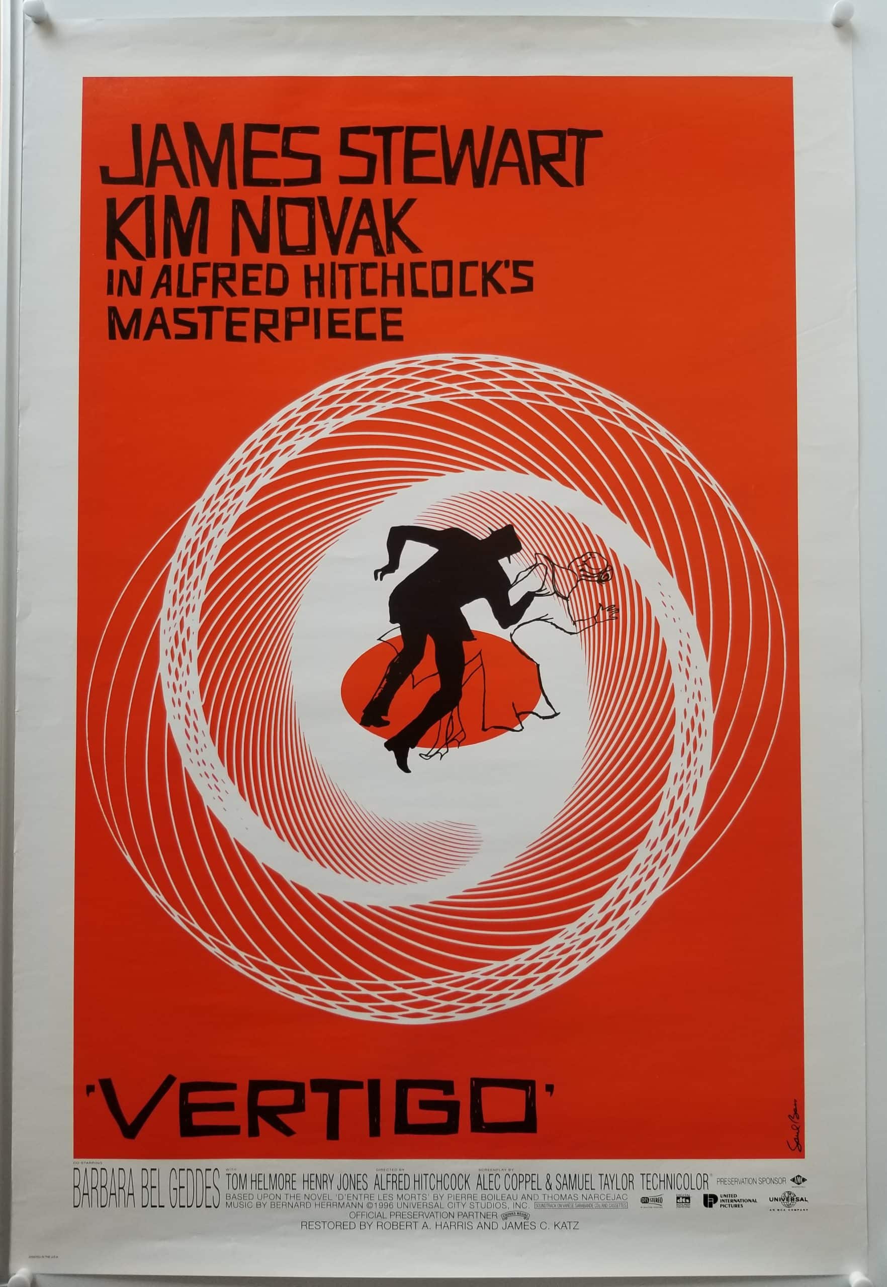 Vertigo (1958) Original US One Sheet Poster 96 RR - Cinema Poster Gallery