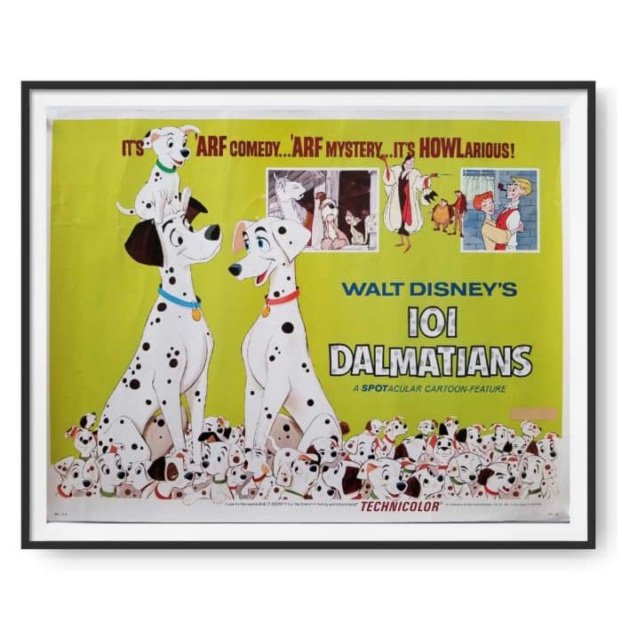 101 Dalmatians (1961) Original US Half Sheet Poster 72 RR - Cinema ...