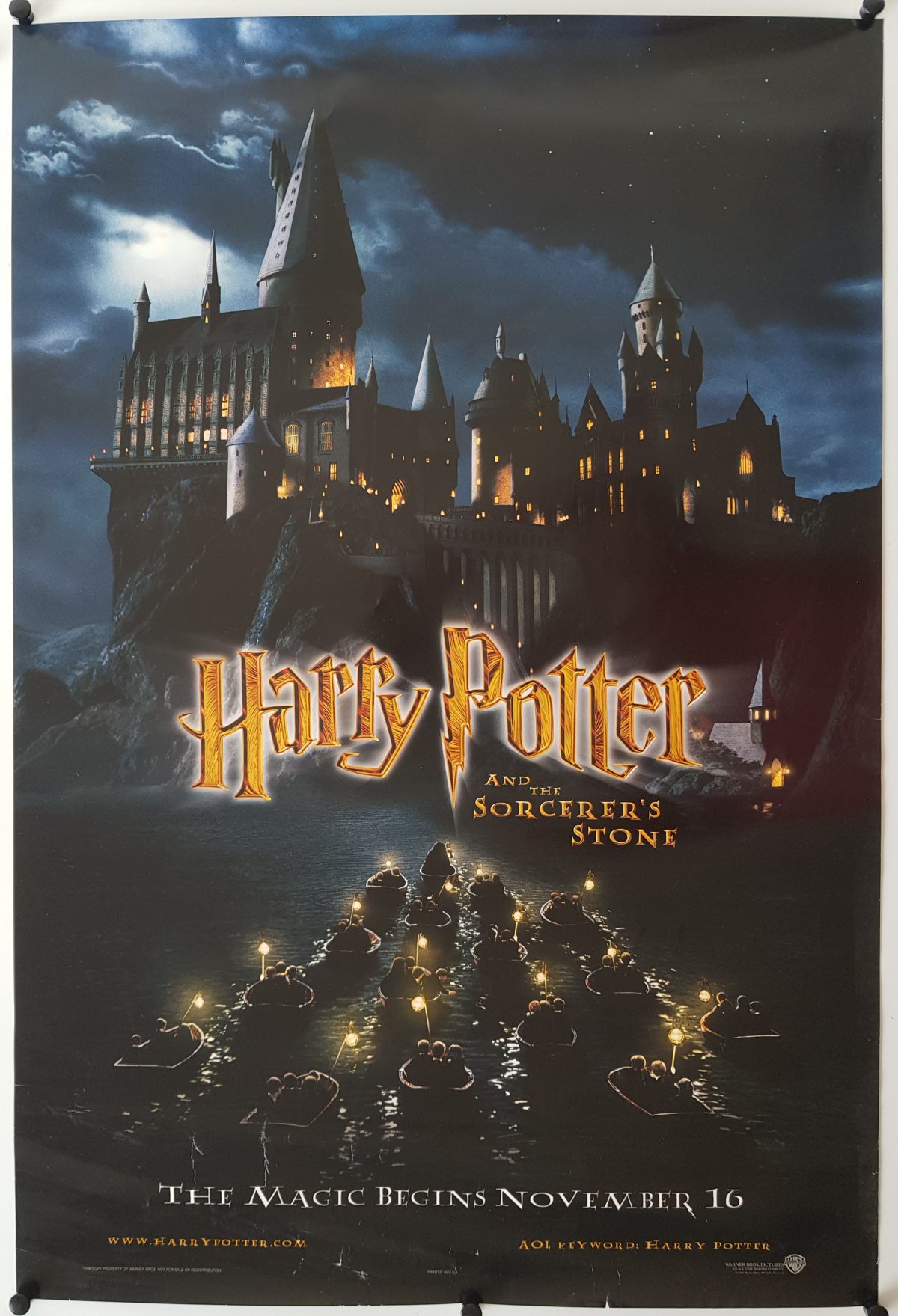 Harry Potter and the Sorcerers Stone (2001) Original US One Sheet ...