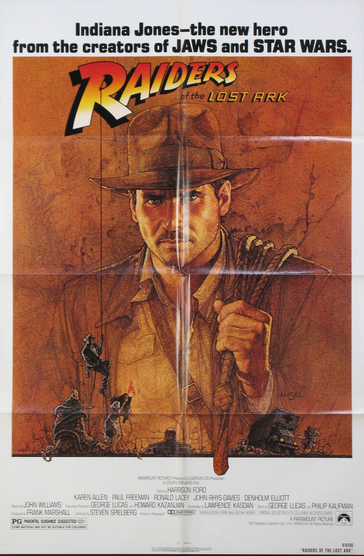 Indiana Jones: Raiders Of The Lost Ark (1981) US One Sheet Poster ...