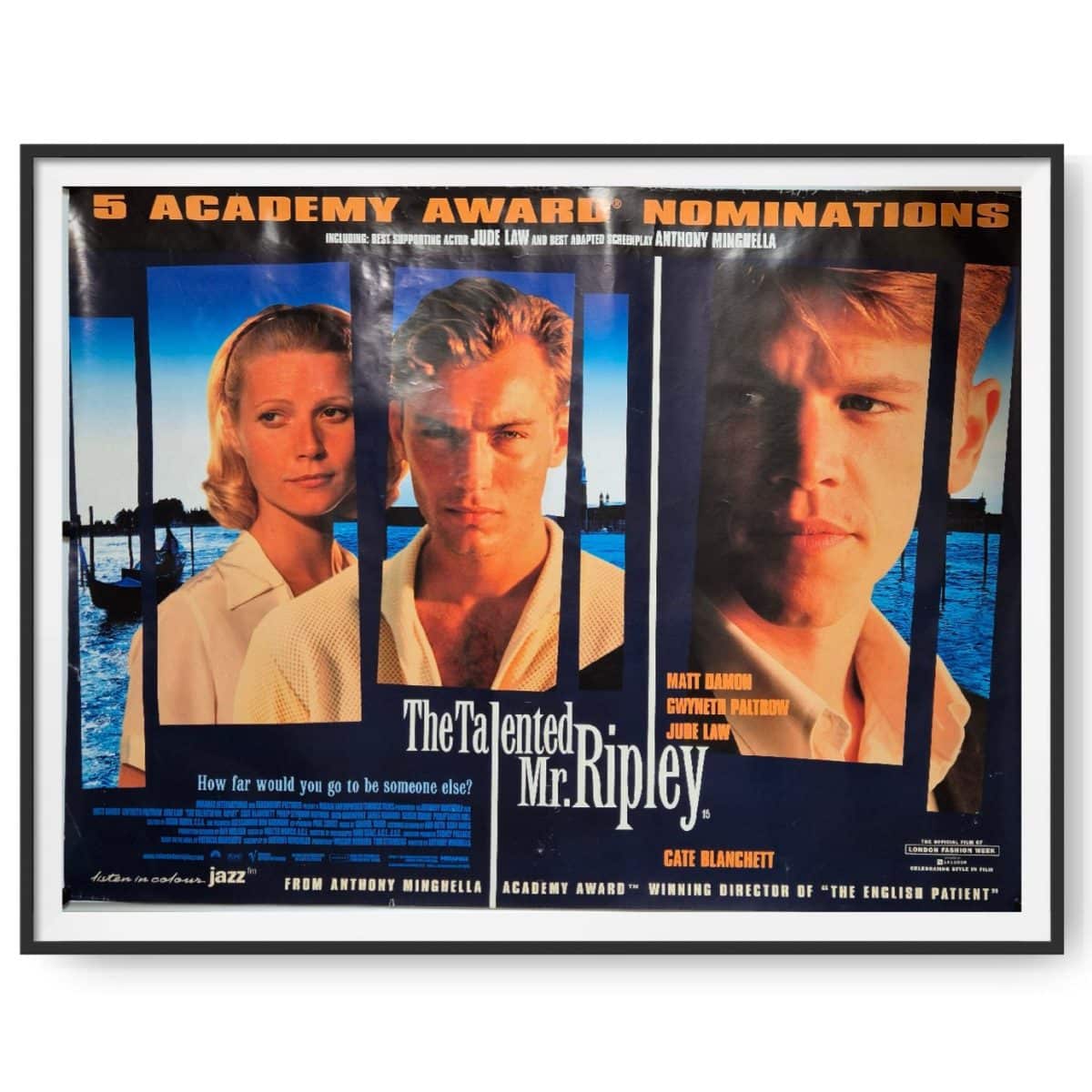 The Talented Mr Ripley (1999) Original UK Quad Poster - Cinema Poster ...