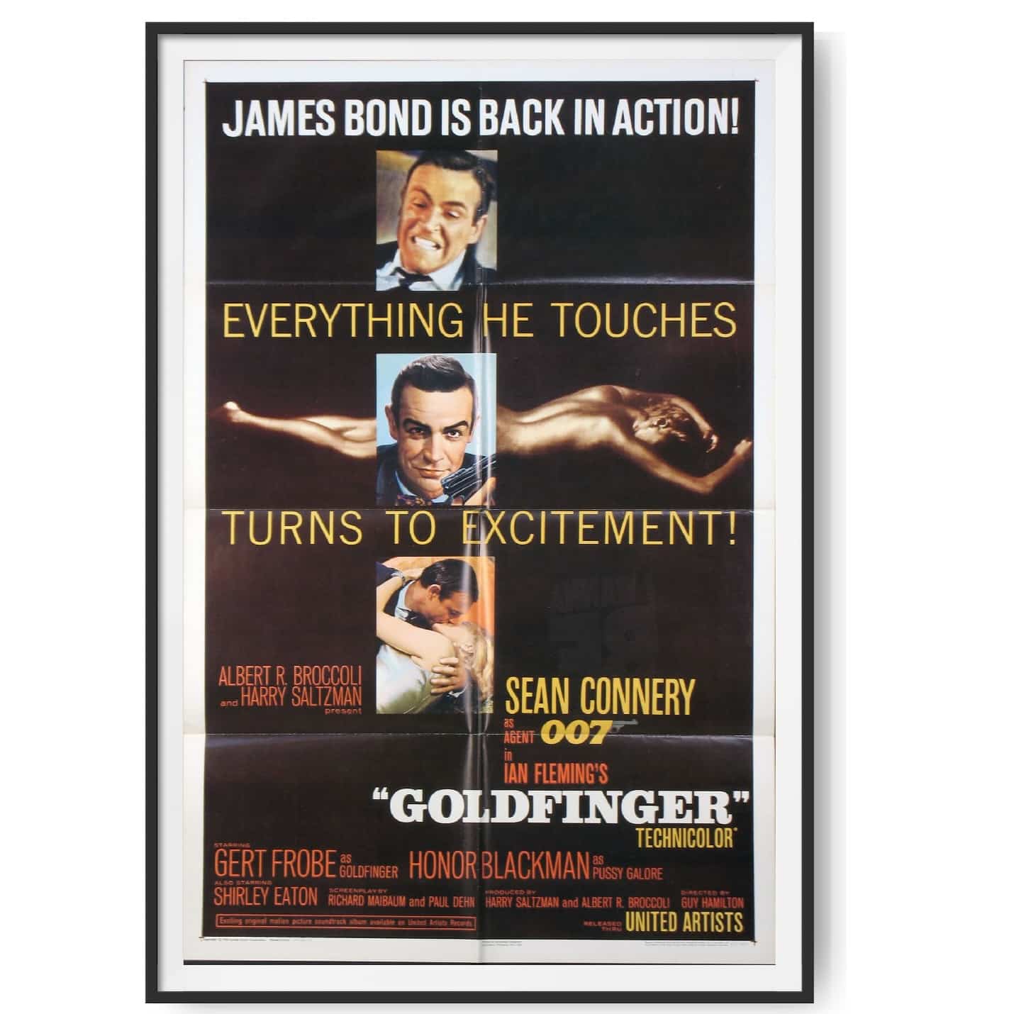 Goldfinger (1964) Original US One Sheet Poster - Cinema Poster Gallery