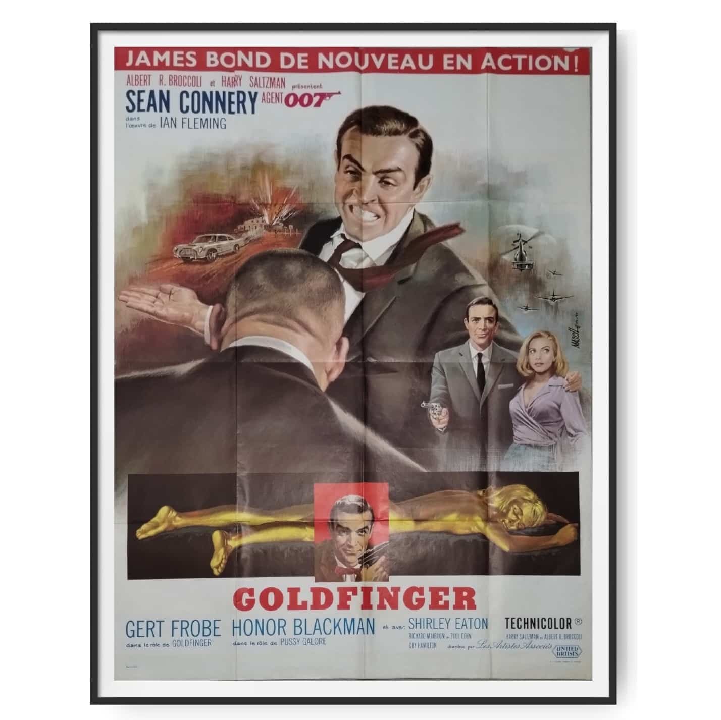 Goldfinger (1964) French Original US Grande Poster - Cinema Poster Gallery