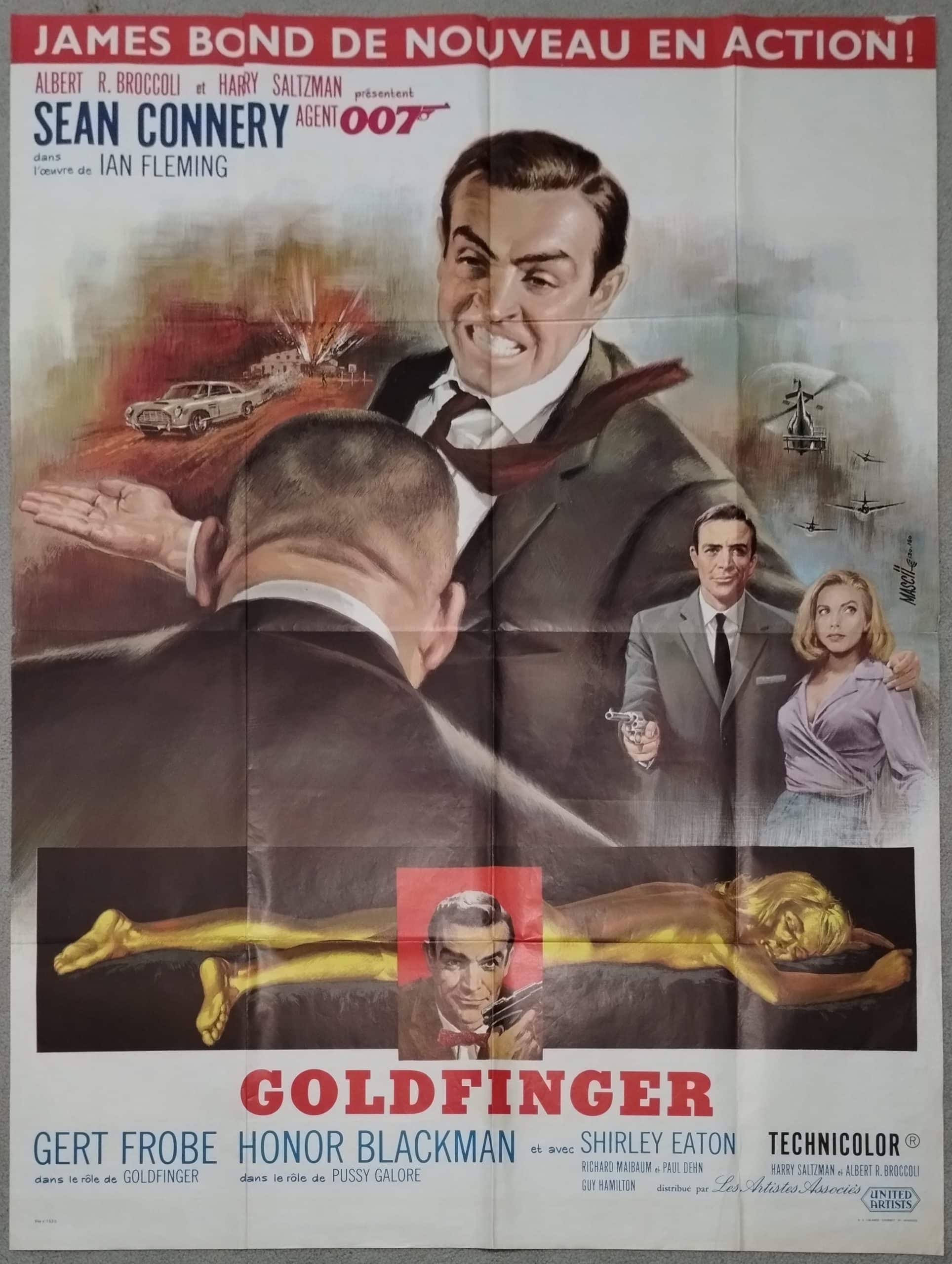 Goldfinger (1964) French Original US Grande Poster - Cinema Poster Gallery