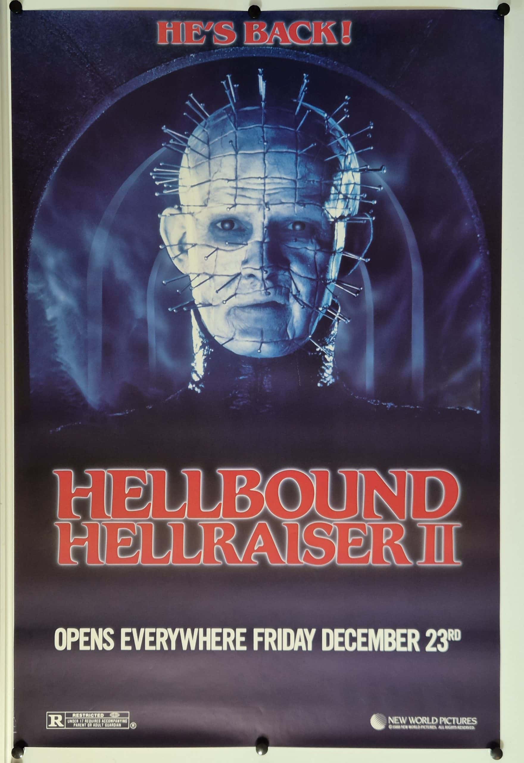 Hellbound Hellraiser II (1988) Original US Advance One Sheet Poster - Cinema Poster Gallery